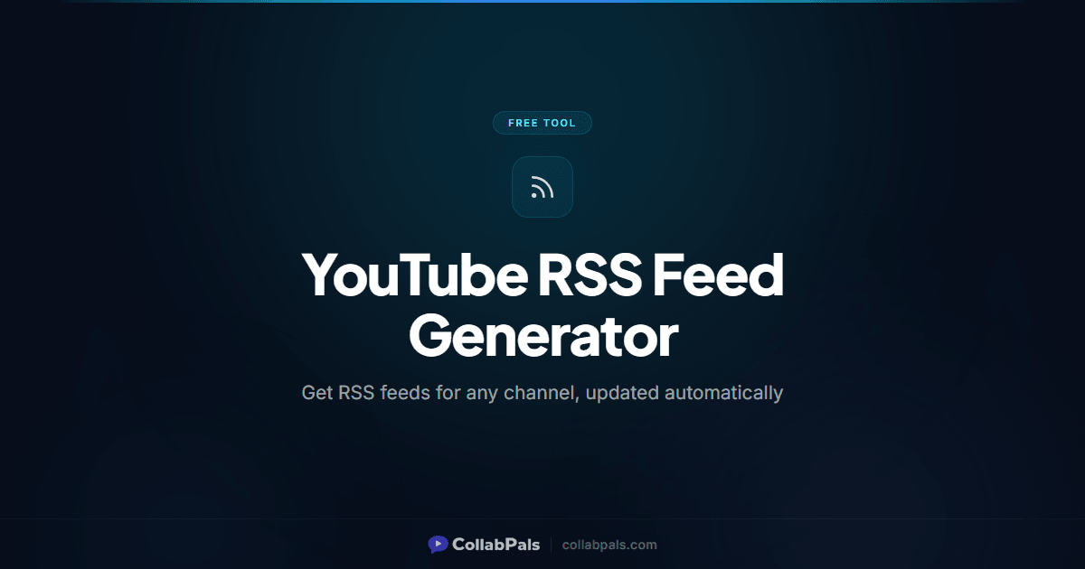 YouTube RSS Feed Generator - Channels, Playlists, Shorts (2026 ...